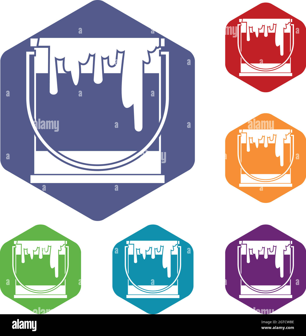 Paint can icons set Stock Vector Image & Art - Alamy