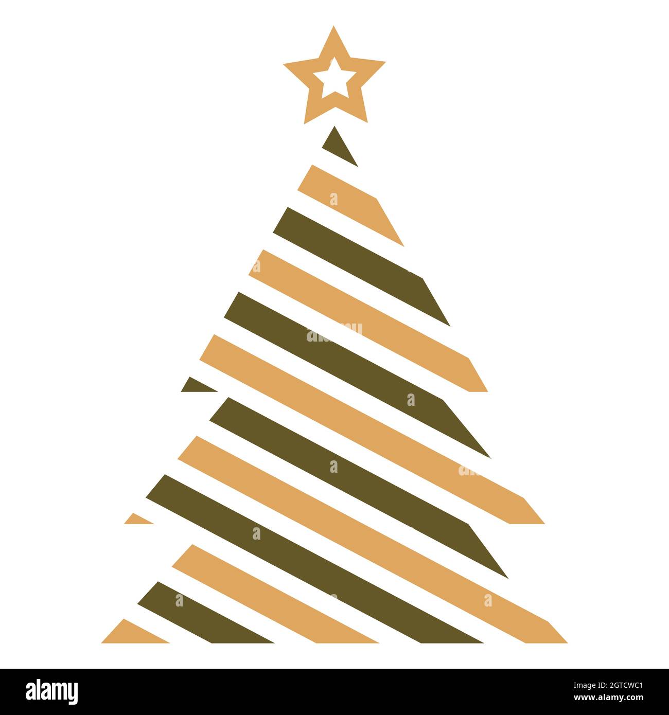 Christmas tree. Geometry tree with Crhistmas tree vector illustration ...