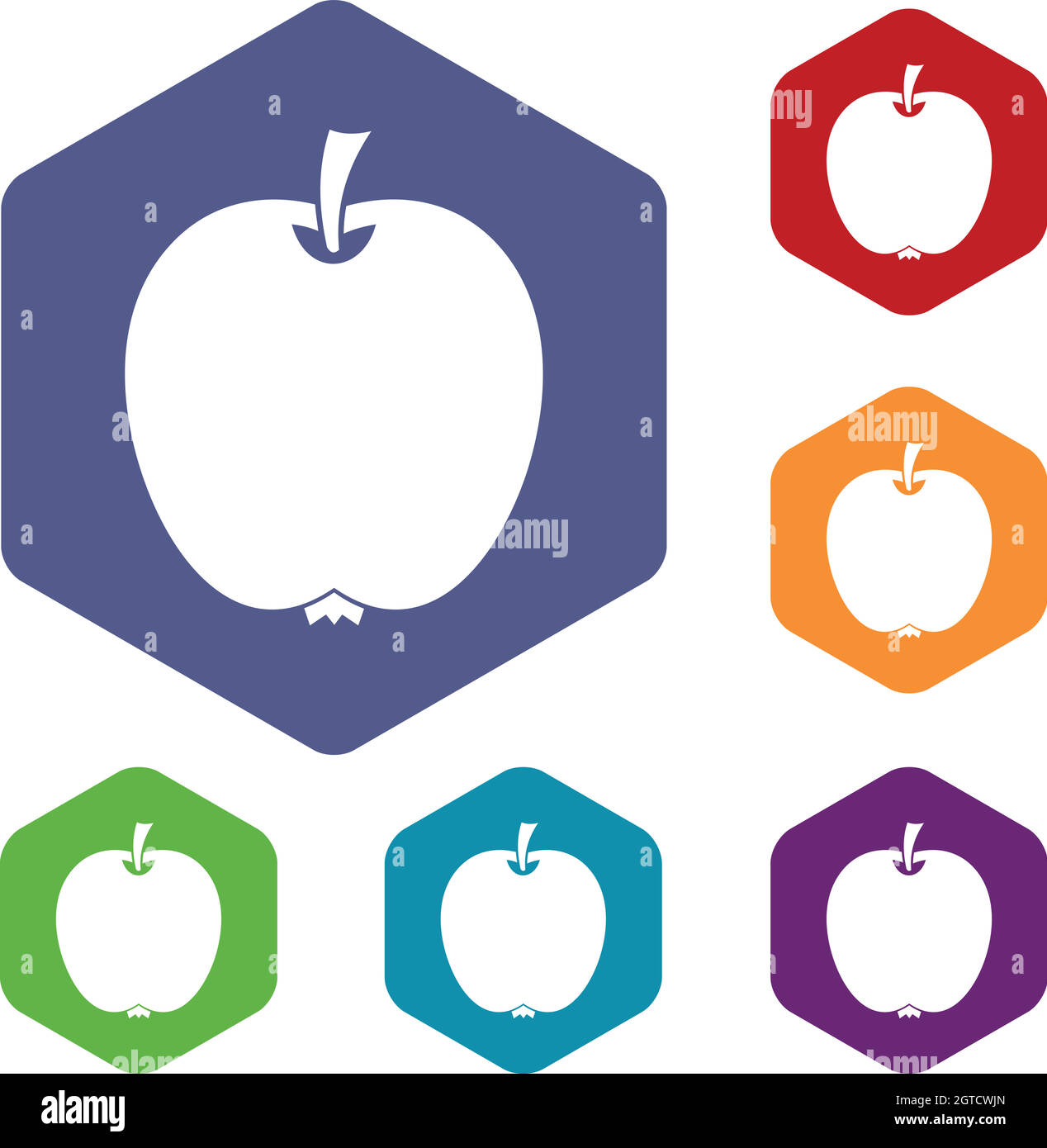 Apple icons set Stock Vector Image & Art - Alamy