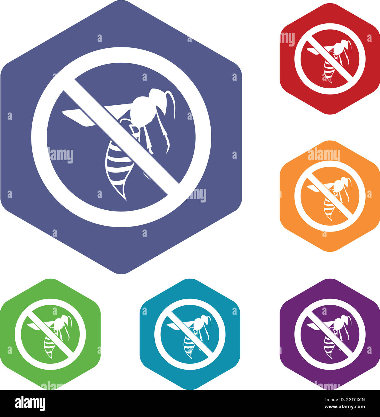 Bee warning sign Stock Vector Images - Alamy