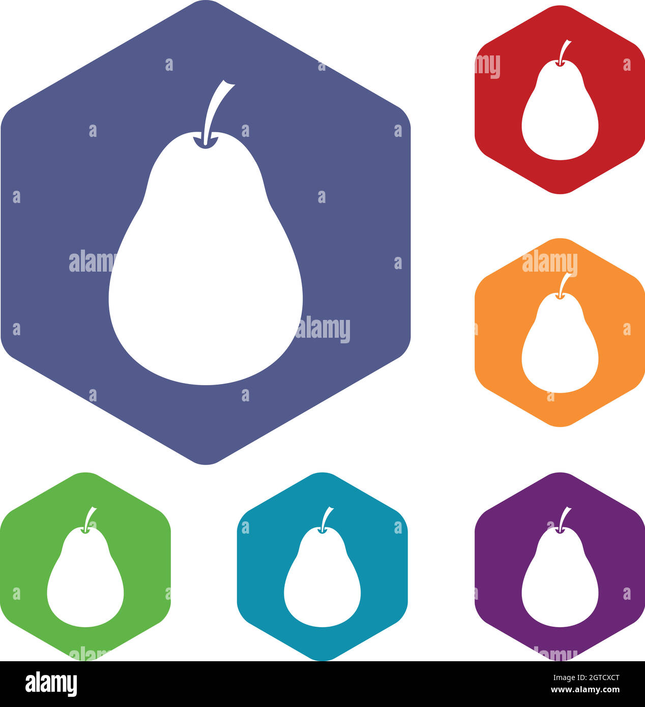 Pear icons set Stock Vector Image & Art - Alamy