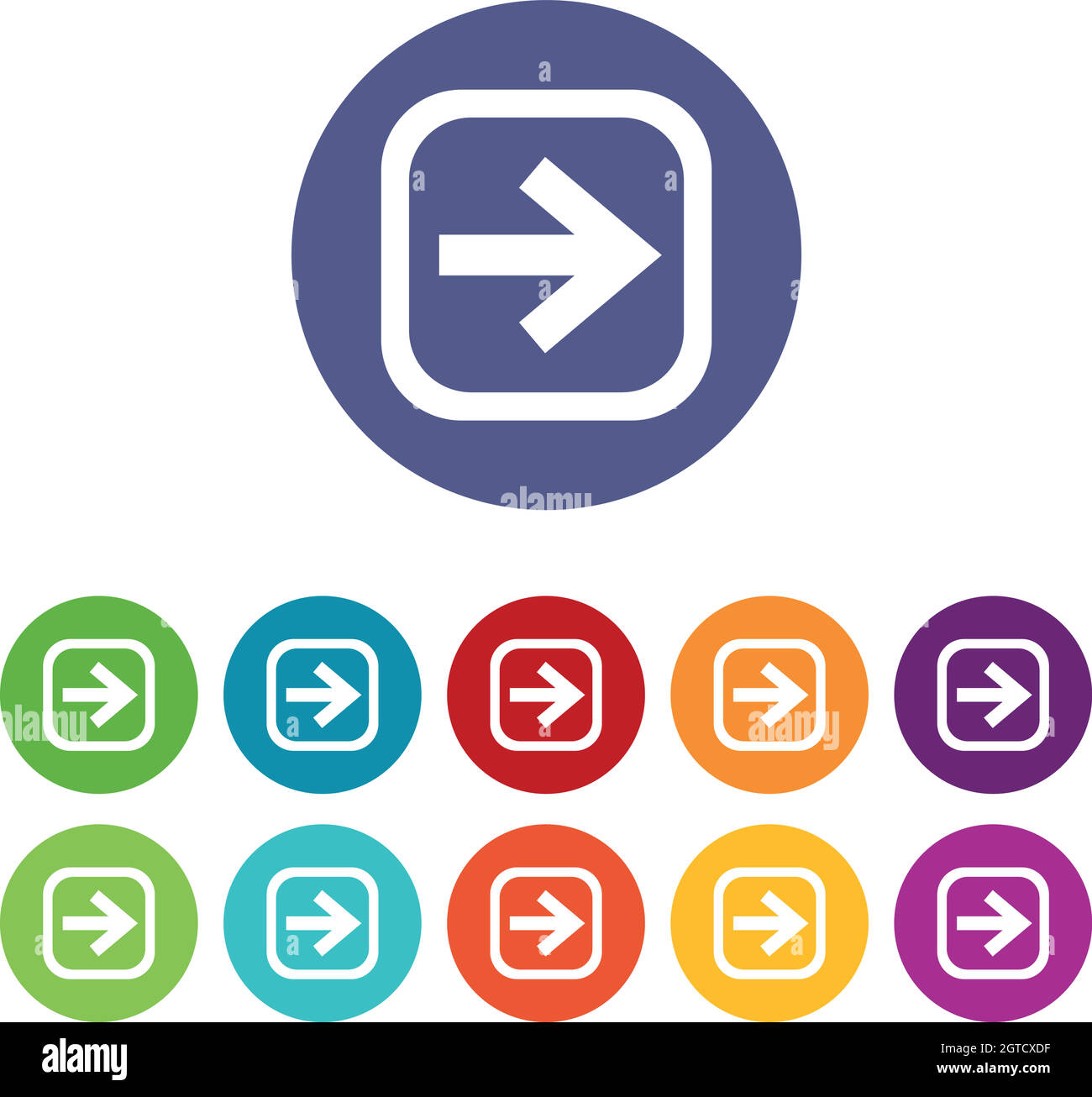 Arrow direction in square Stock Vector Images - Alamy