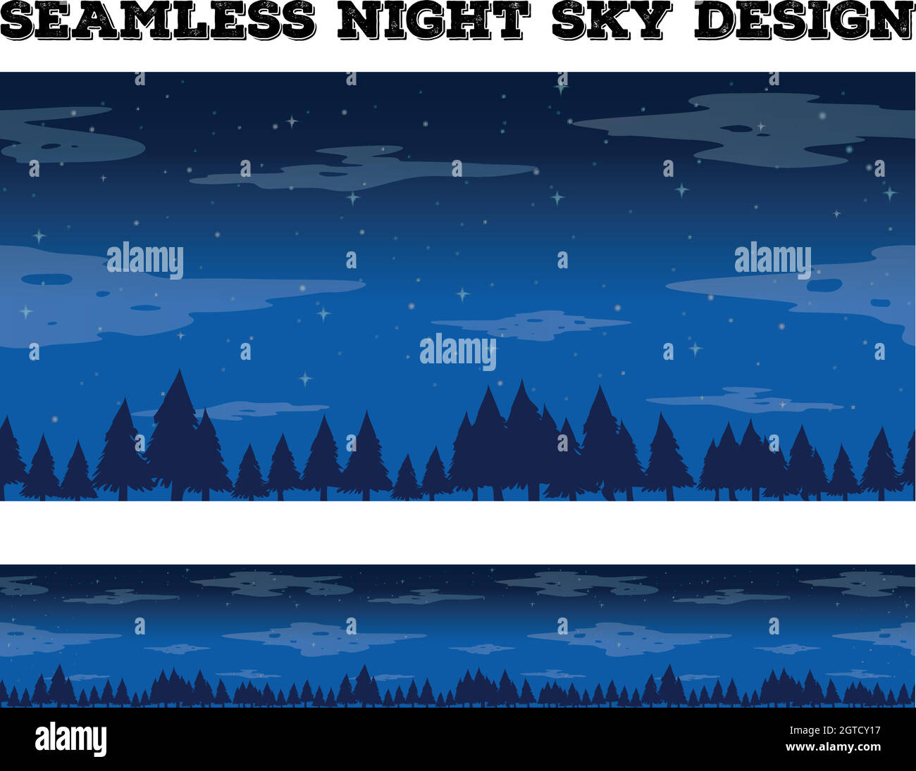Seamless night sky design Stock Vector Image & Art - Alamy