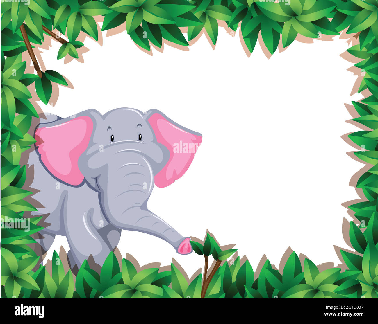 Elephant in nature frame Stock Vector Image & Art - Alamy