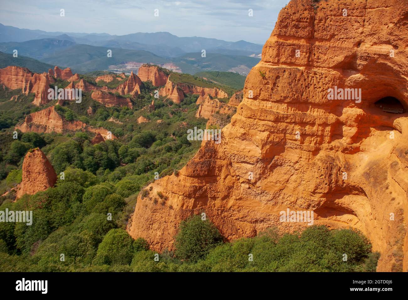 beautiful landscape of the Medulas in the bierzo region in castilla ...
