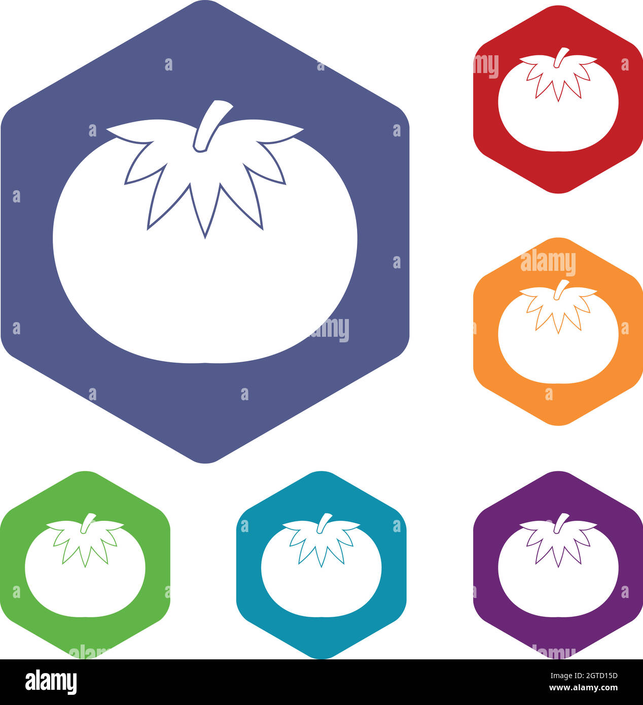 Tomato icons set Stock Vector Image & Art - Alamy