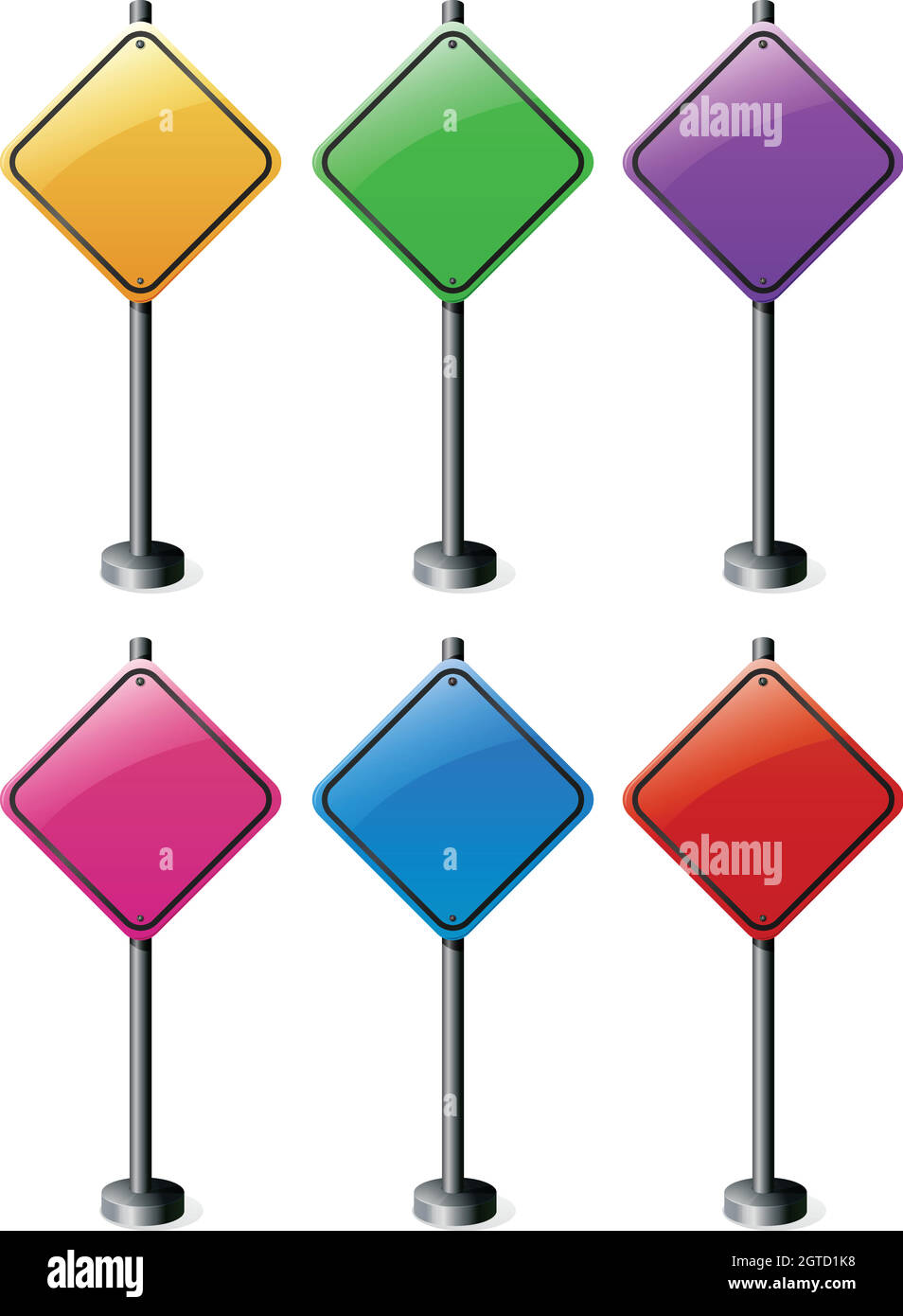 Six signboard Stock Vector Images - Alamy