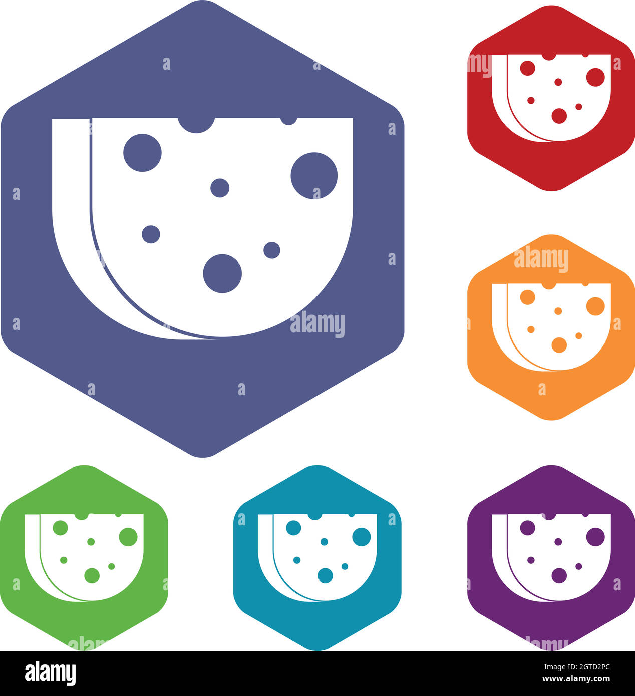Piece of Swiss cheese icons set Stock Vector Image & Art - Alamy