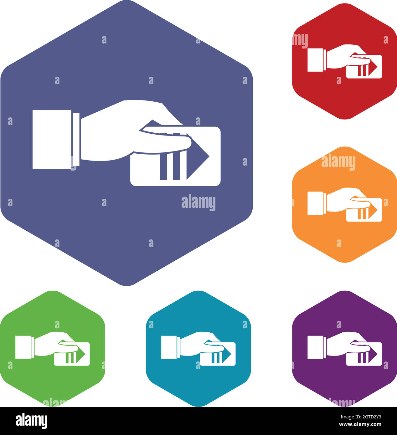 Hand with parking ticket icons set Stock Vector Image & Art - Alamy