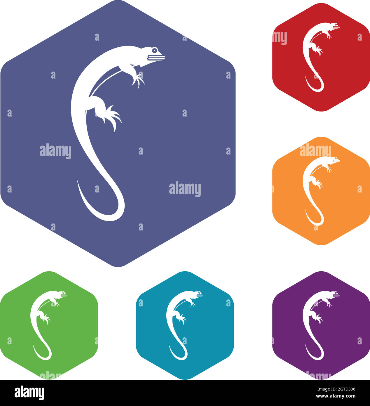 Lizard icons set Stock Vector Image & Art - Alamy