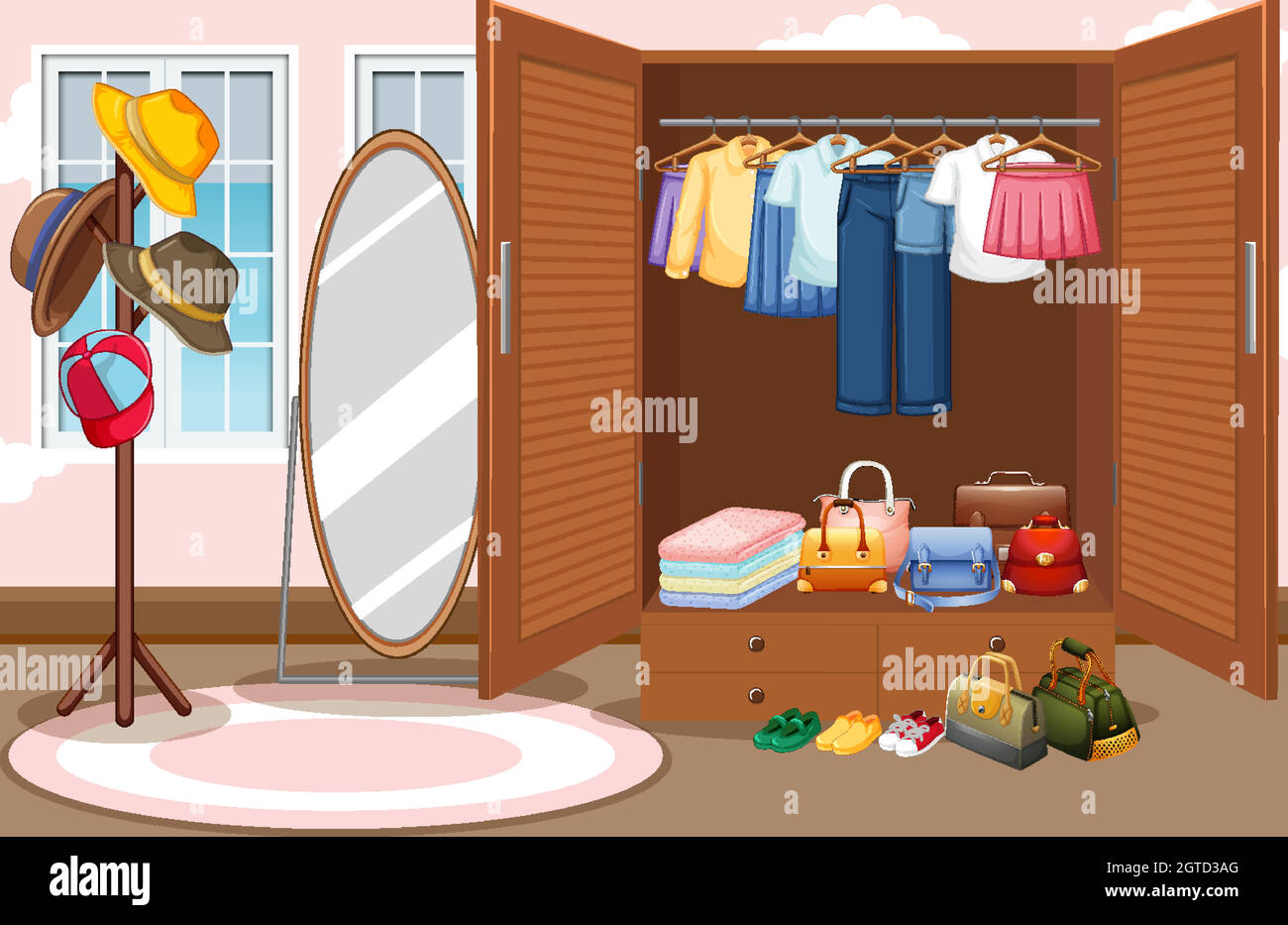 Interior design of dressing room background Stock Vector Image & Art ...