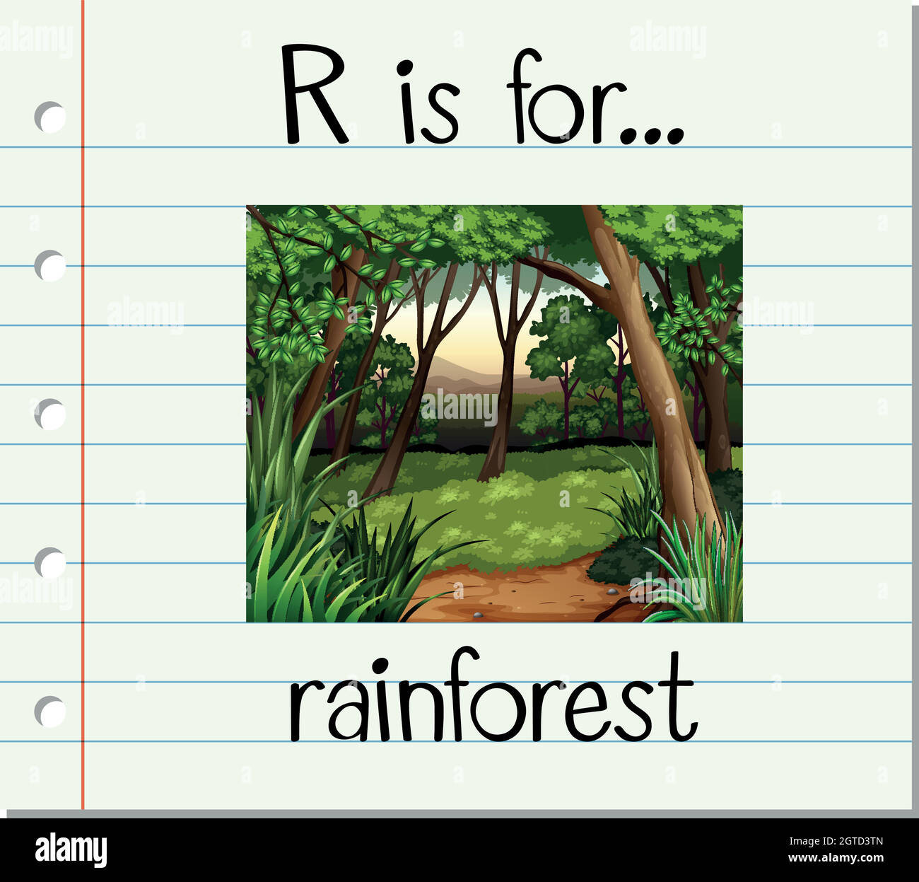 Flashcard letter R is for rainforest Stock Vector Image & Art - Alamy