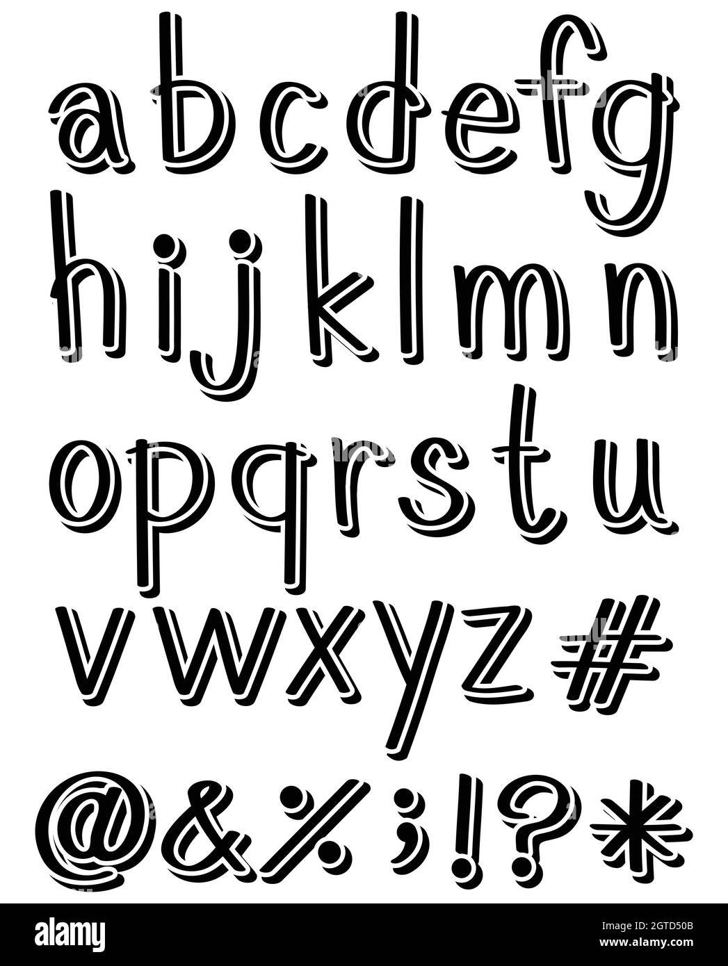 Black alphabets Black and White Stock Photos & Images - Alamy