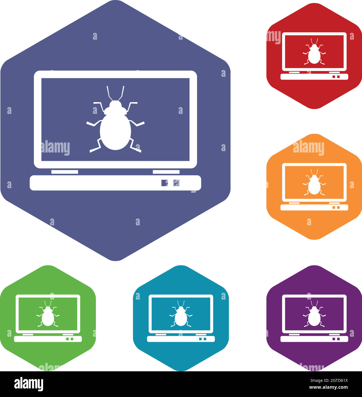 Laptop icons set Stock Vector Image & Art - Alamy