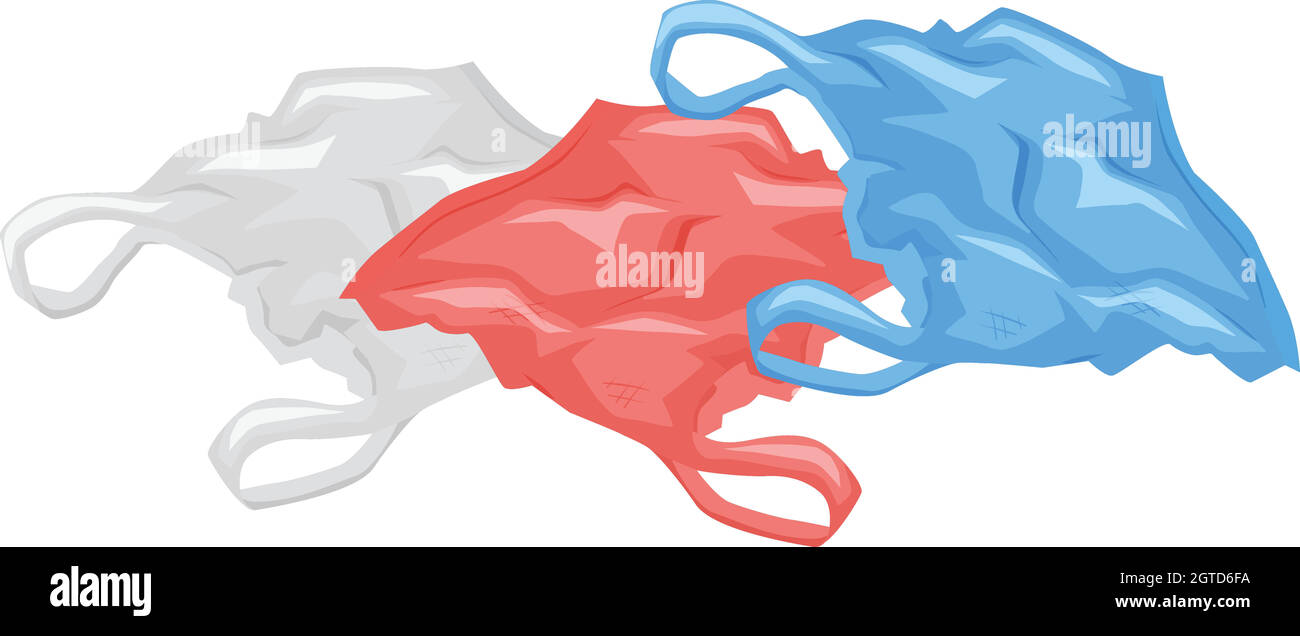 White plastic bags on Stock Vector Images - Alamy