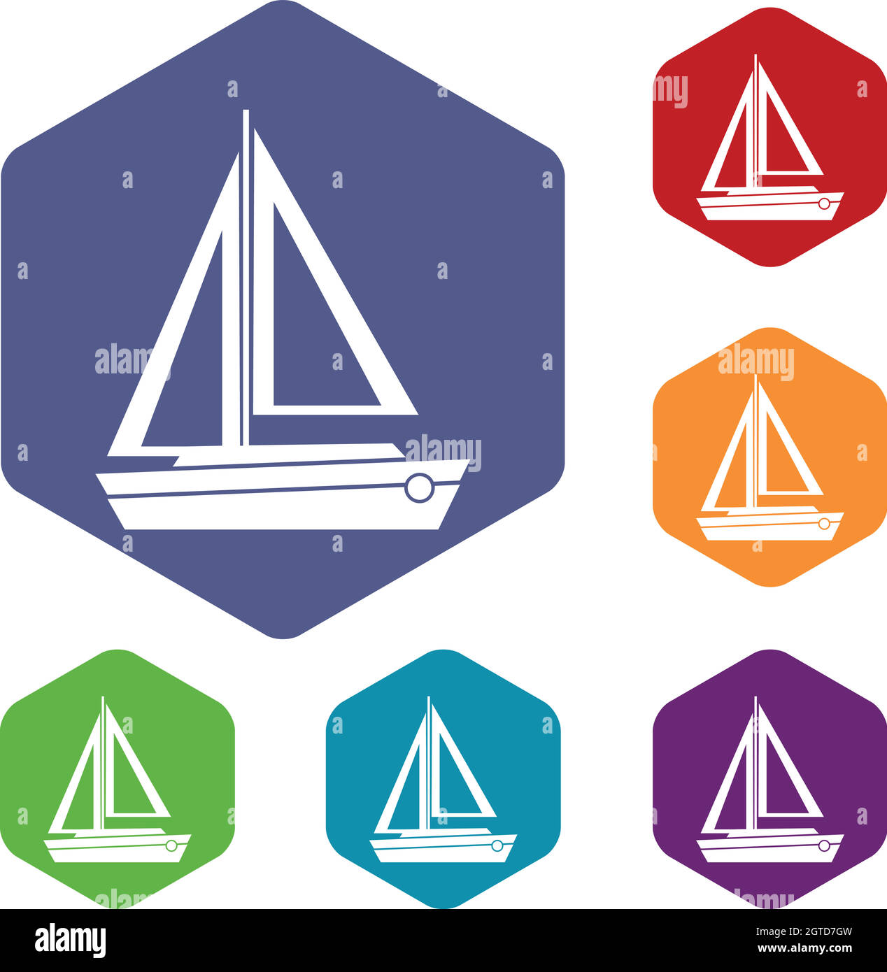 Small boat icons set Stock Vector Image & Art - Alamy