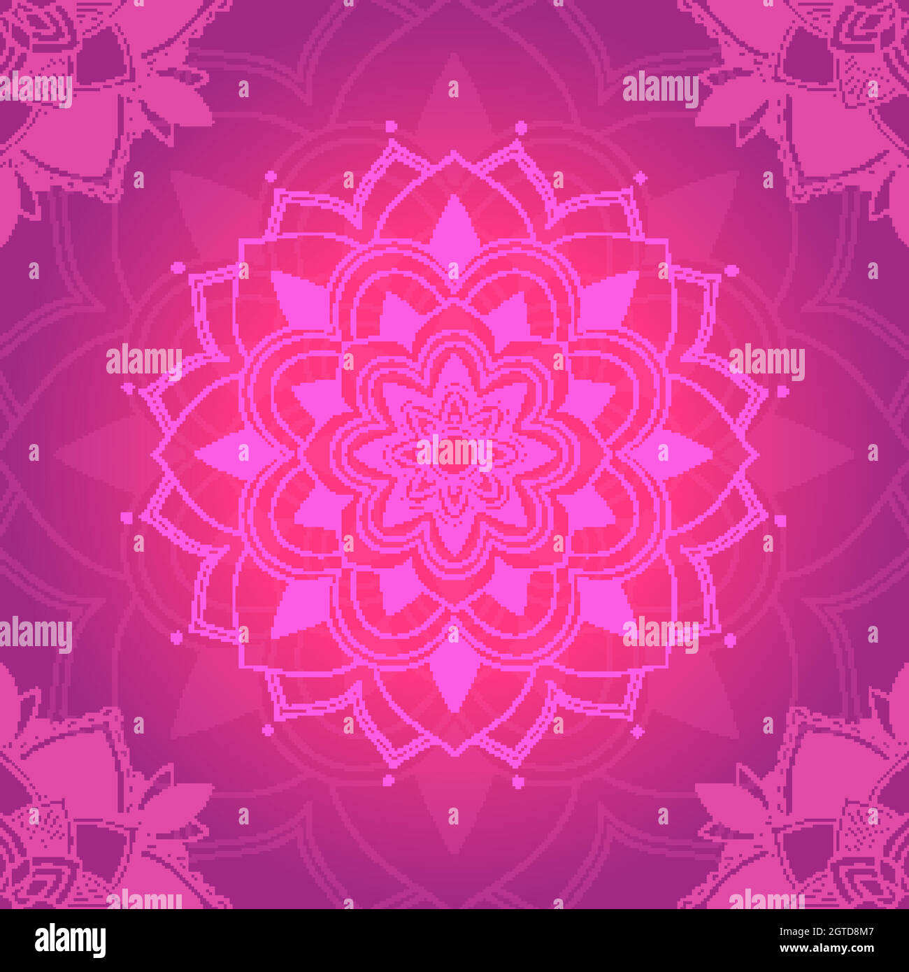 Mandala patterns on pink background Stock Vector Image & Art - Alamy