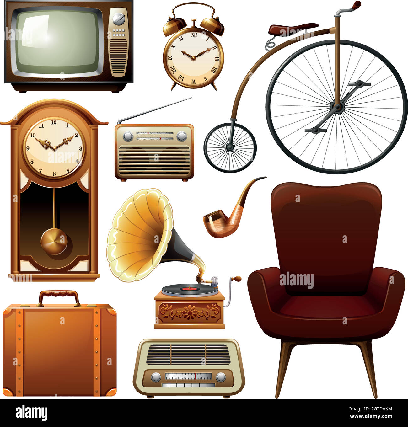 Brown icons Stock Vector Images - Alamy