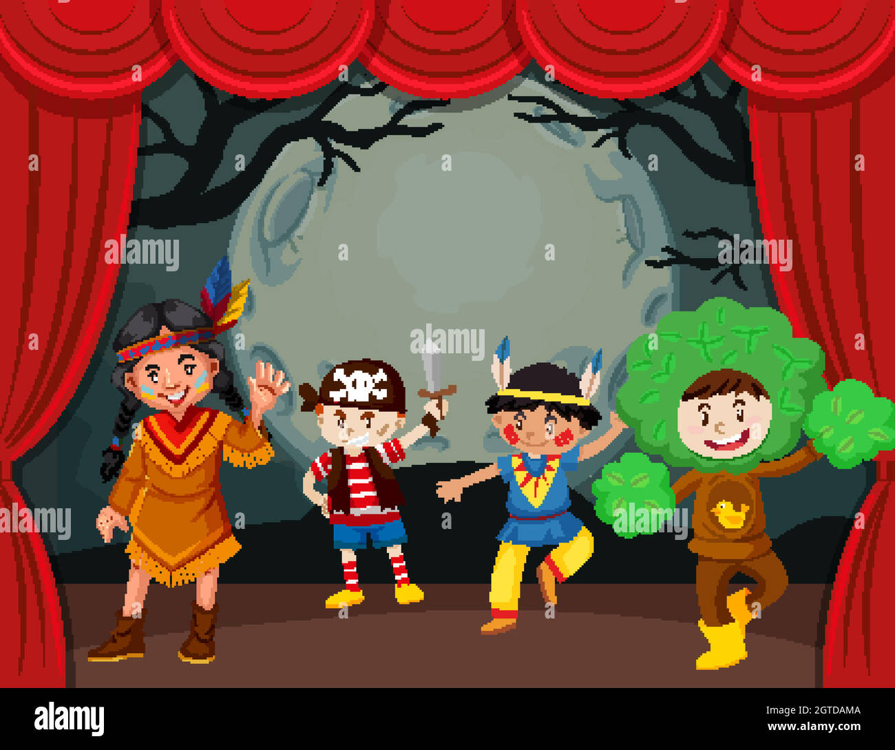 Boy in pirate costume cartoon hi-res stock photography and images - Alamy