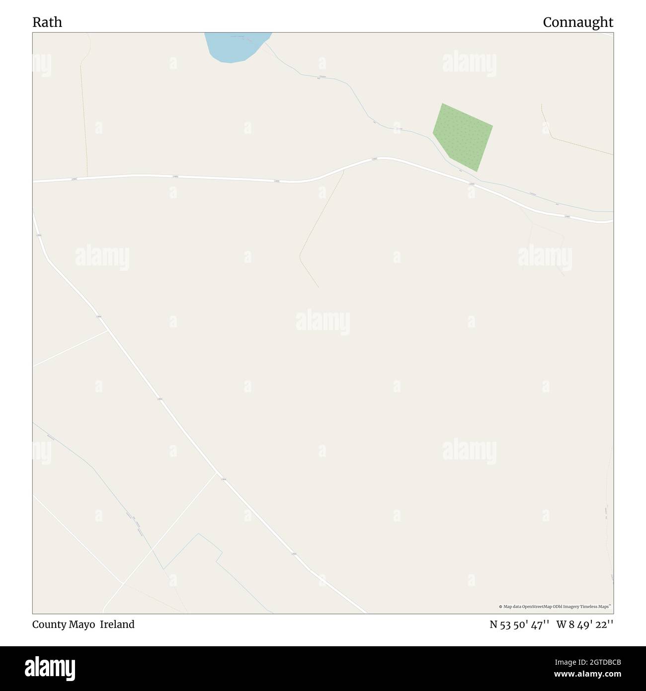 Rath, County Mayo, Ireland, Connaught, N 53 50' 47'', W 8 49' 22'', map ...