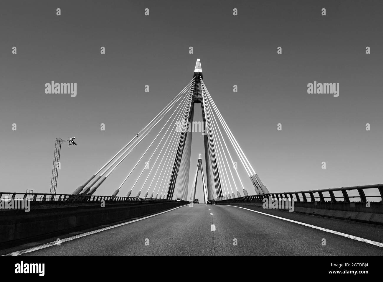 Highway bridge clear view Black and White Stock Photos & Images - Alamy
