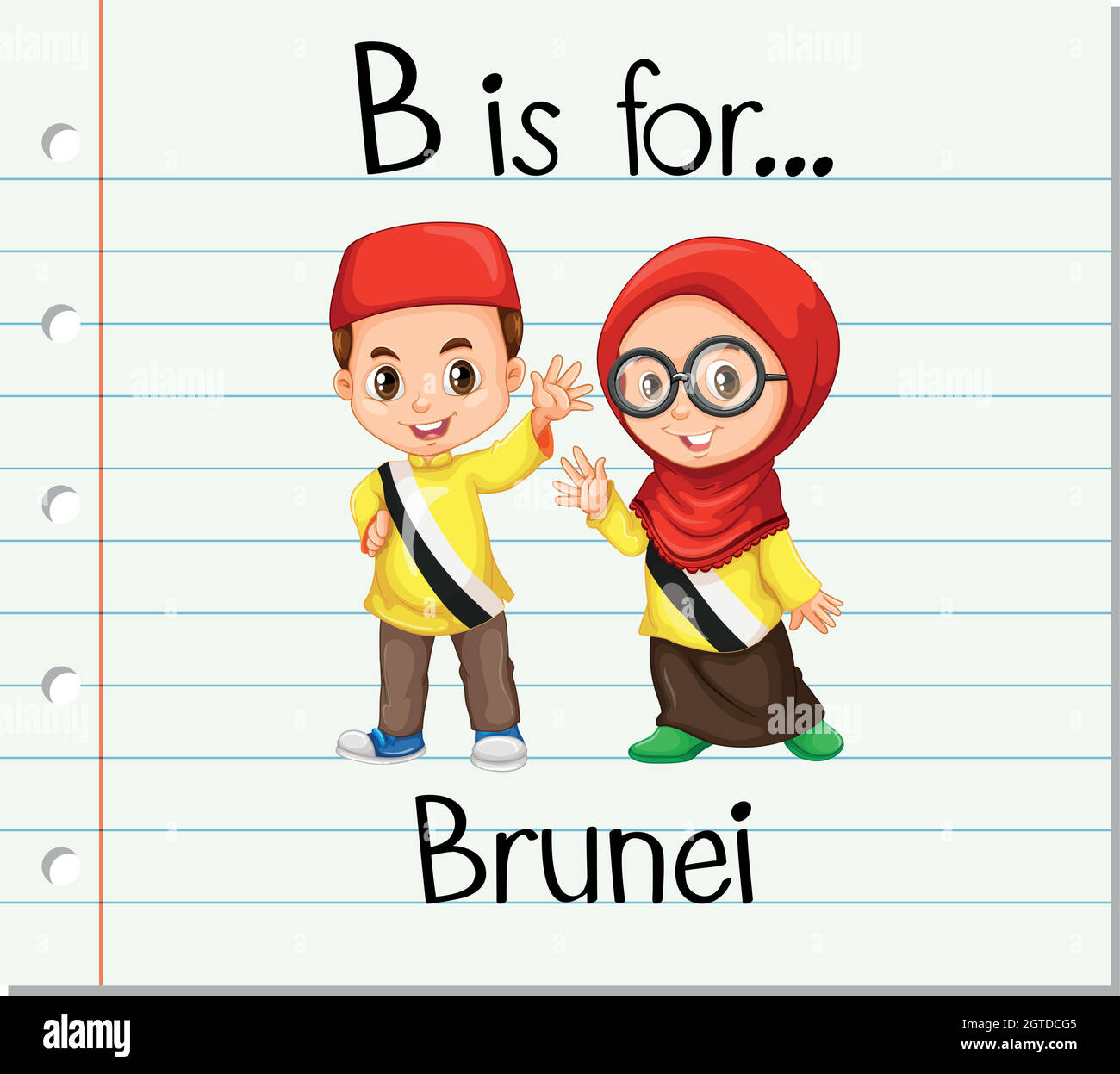 Flashcard letter B is for Brunei Stock Vector Image & Art - Alamy
