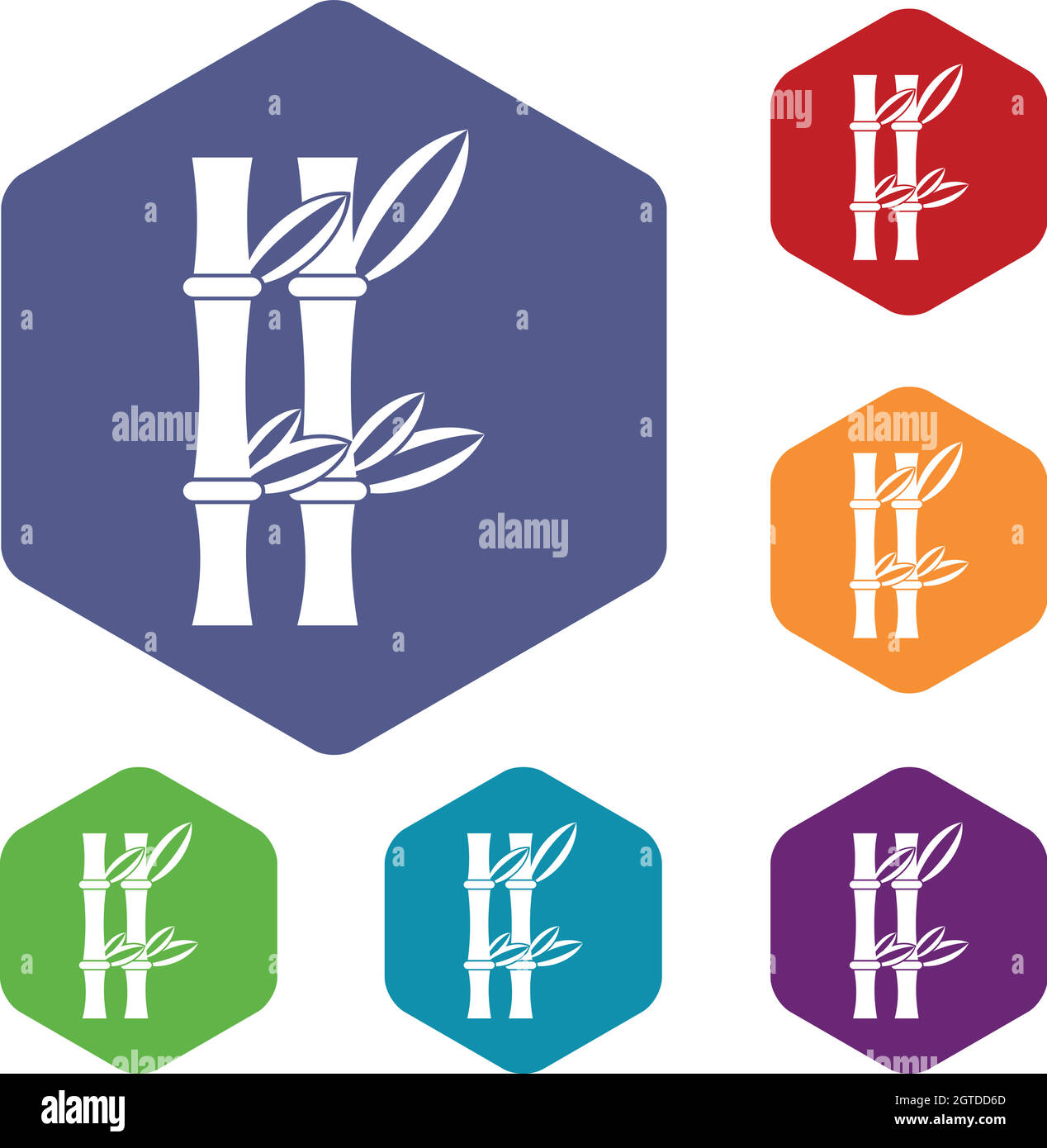 Bamboo icons set Stock Vector Image & Art - Alamy