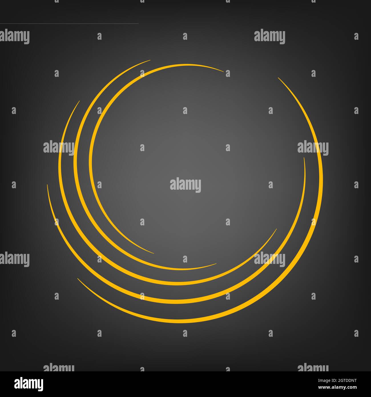 Yellow flow curved lines in spiral form. Vector illustration. Trendy ...