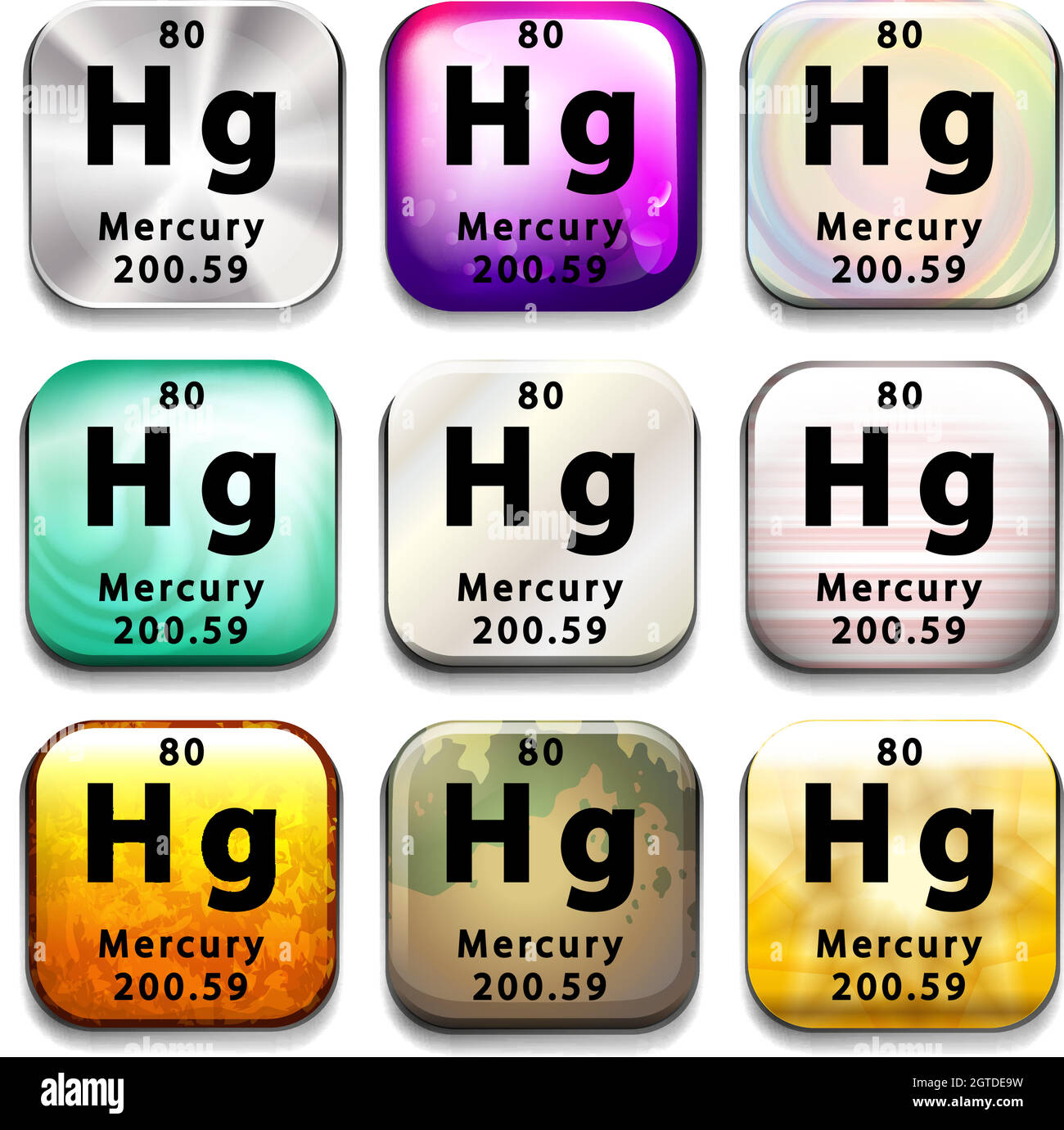 Periodic table elements mercury hi-res stock photography and images - Alamy