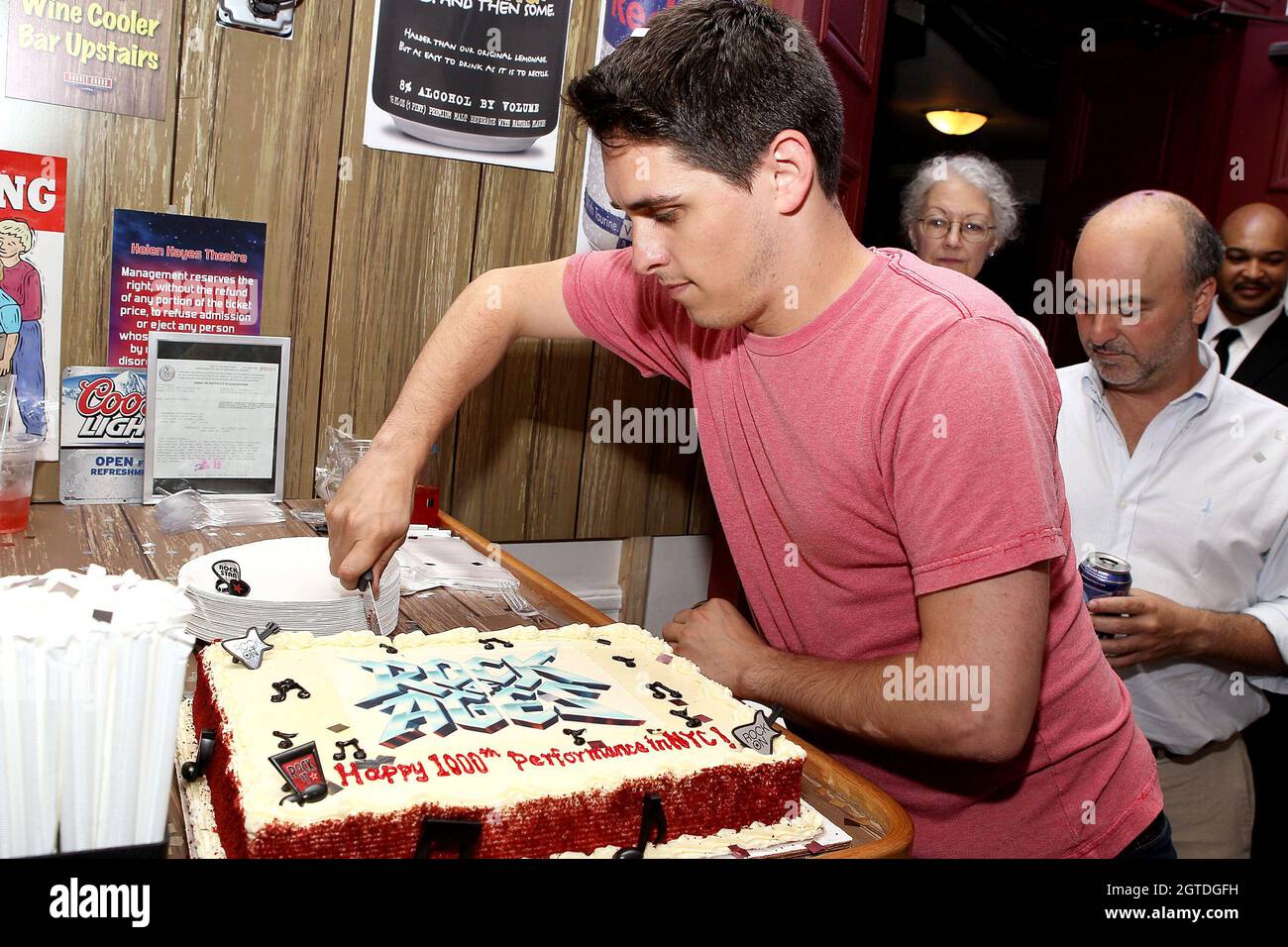 New York, NY, USA. 16 July, 2011. Justin Scribner, cuts the cake at the ...