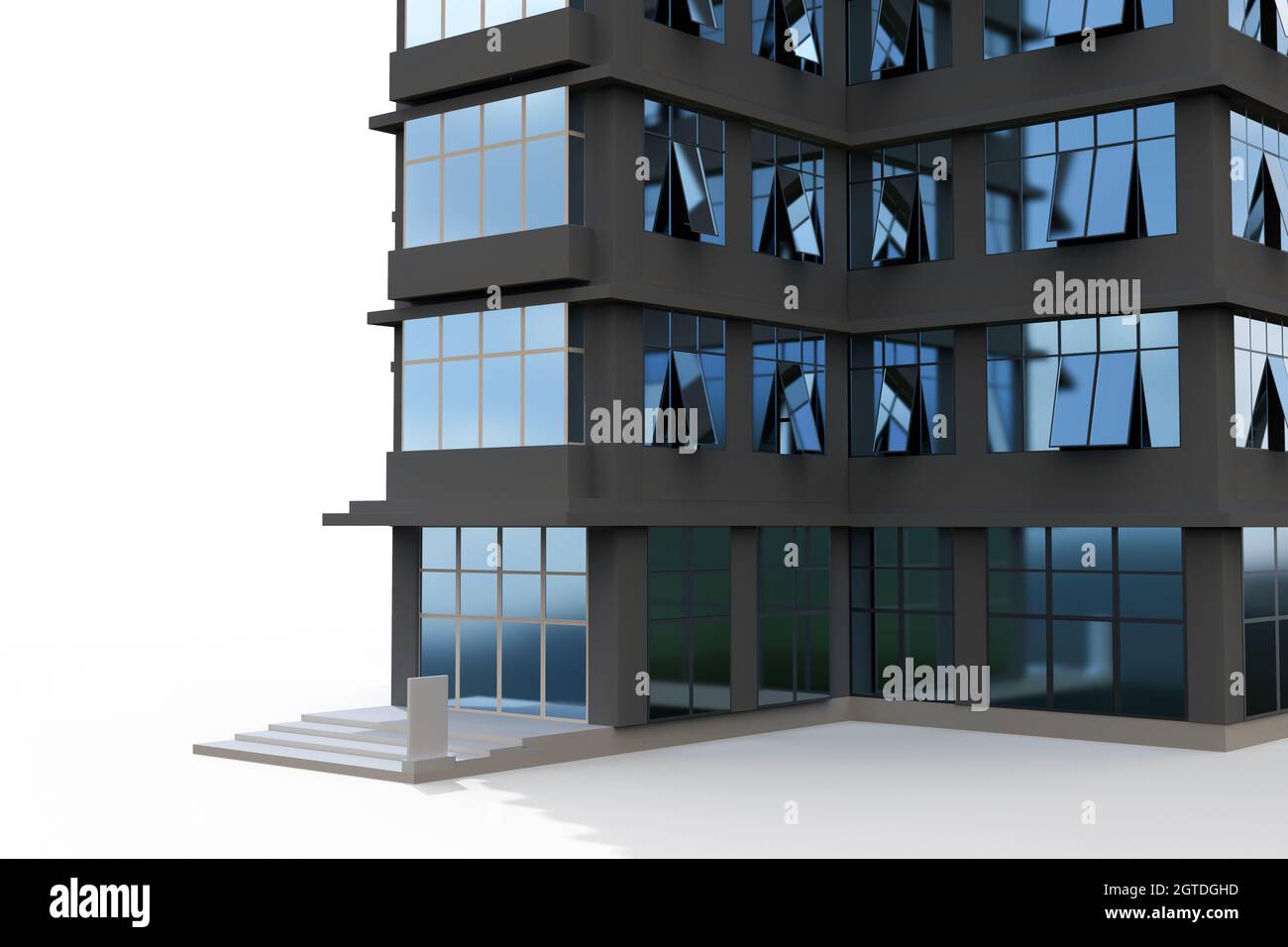 3d rendering entance of building exterior Stock Photo - Alamy