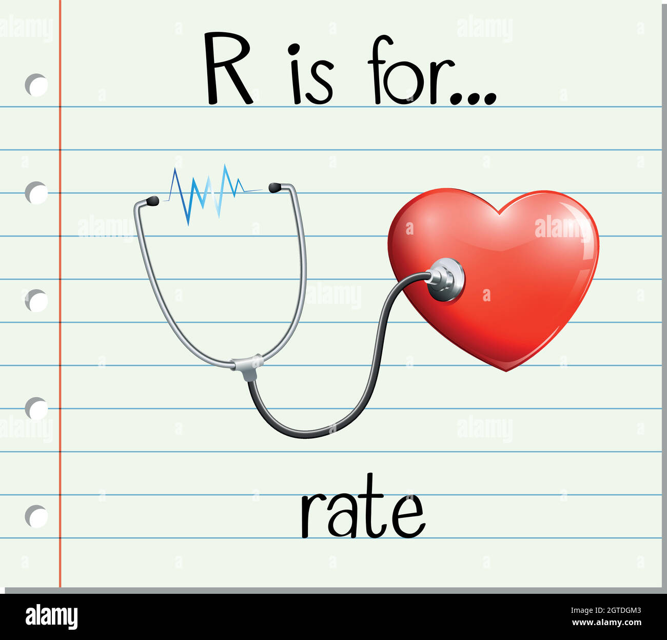 Flashcard letter R is for rate Stock Vector Image & Art - Alamy