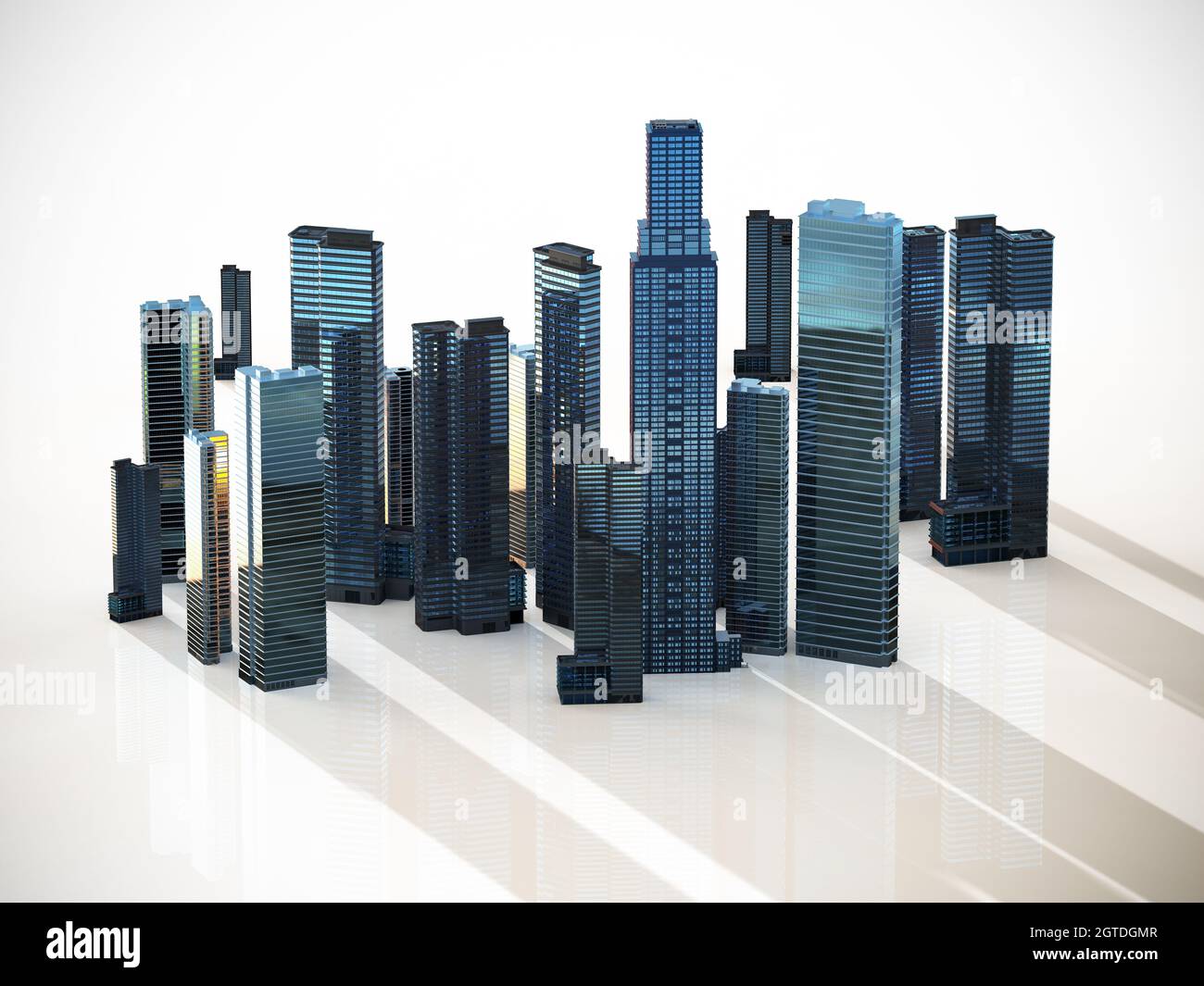 3d rendering high rise building exterior Stock Photo - Alamy