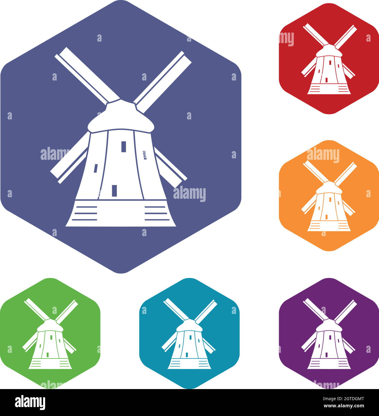 Mill icons set Stock Vector Image & Art - Alamy