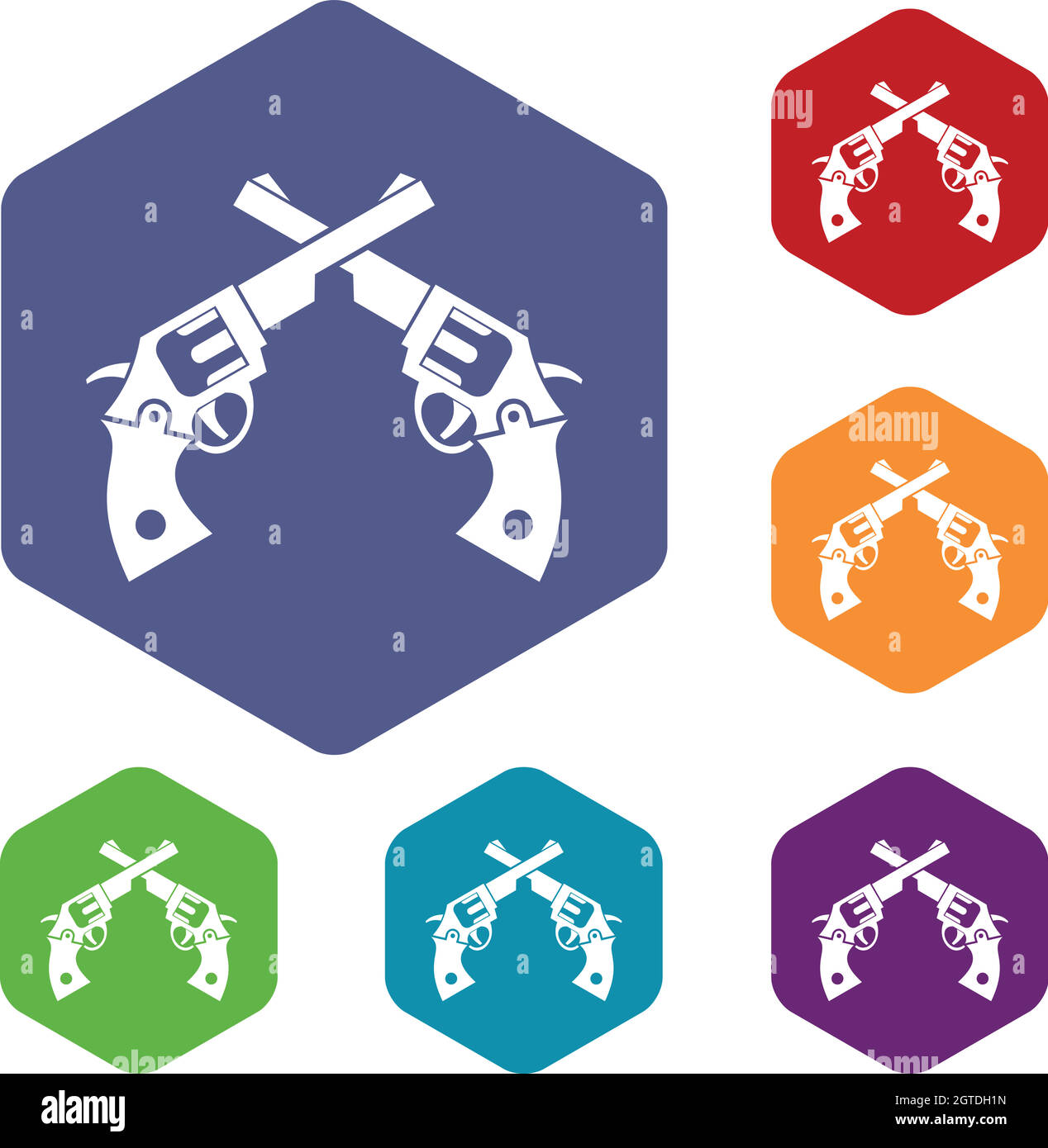 Revolvers icons set Stock Vector Image & Art - Alamy