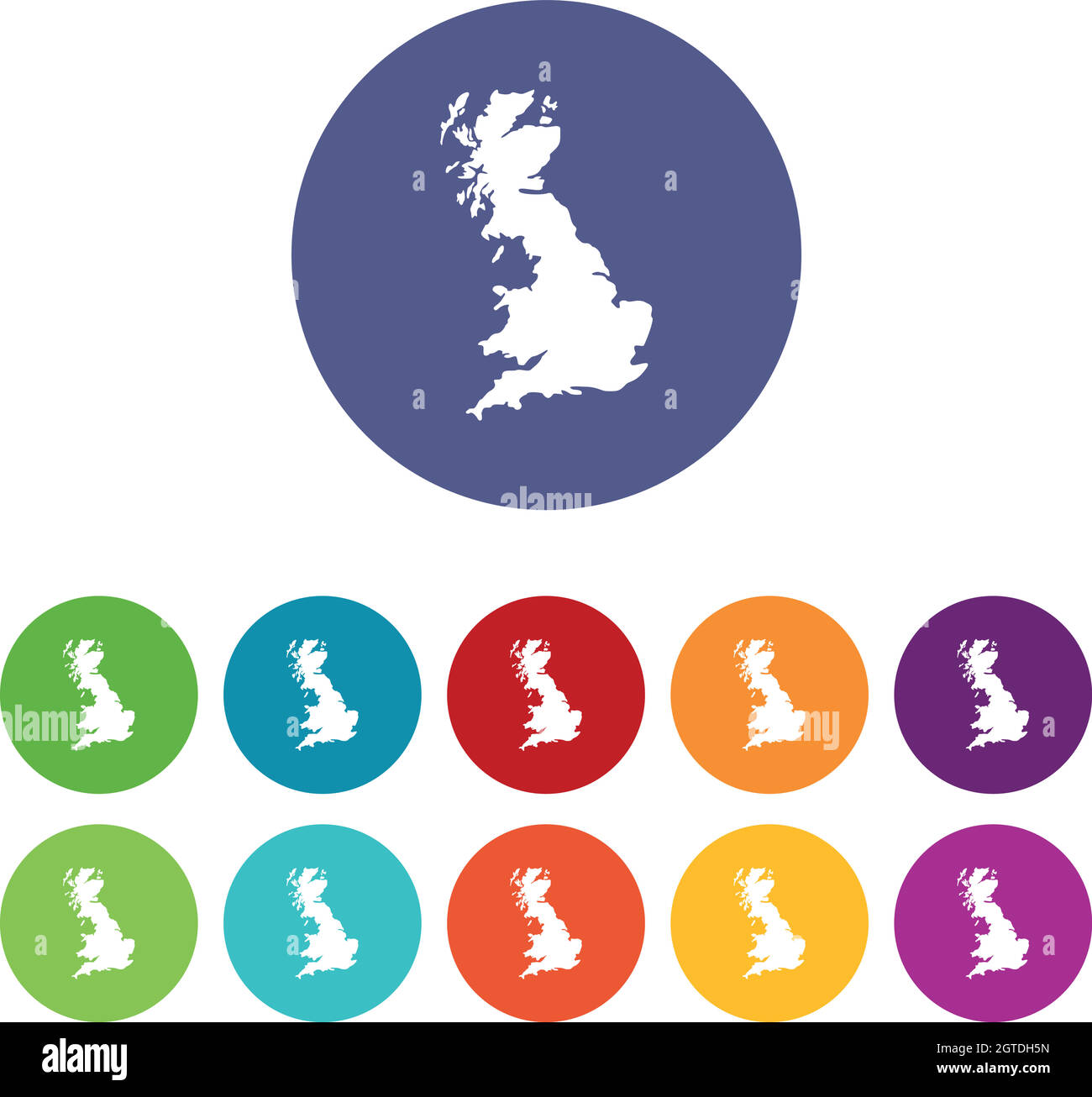 Map of Great Britain set icons Stock Vector Image & Art - Alamy