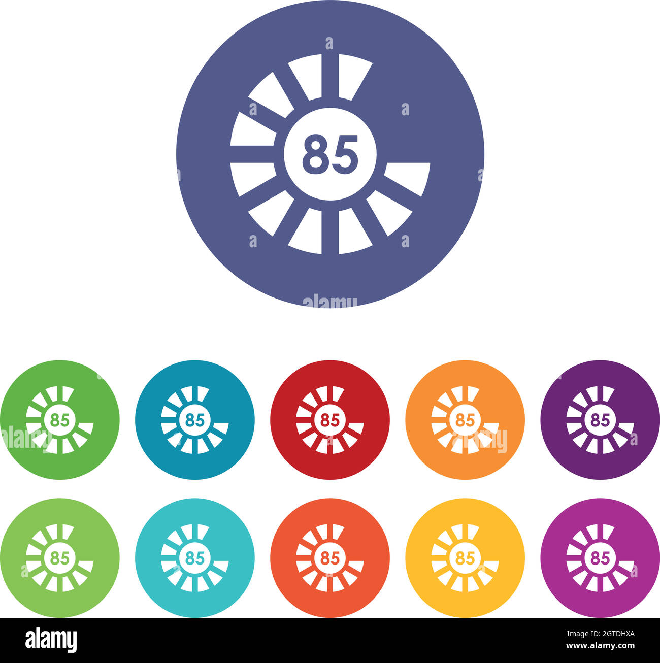 Sign 85 load set icons Stock Vector Image & Art - Alamy
