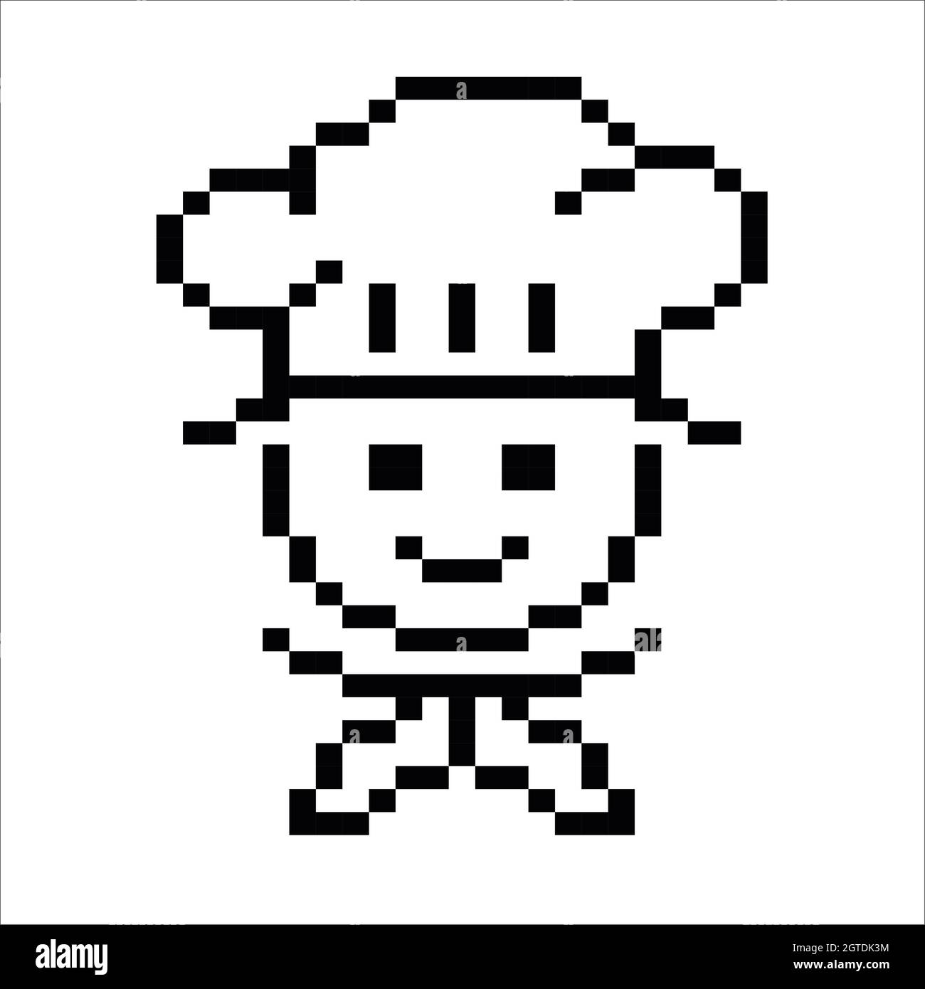 Chef pixel art. chef hat illustration Stock Photo - Alamy
