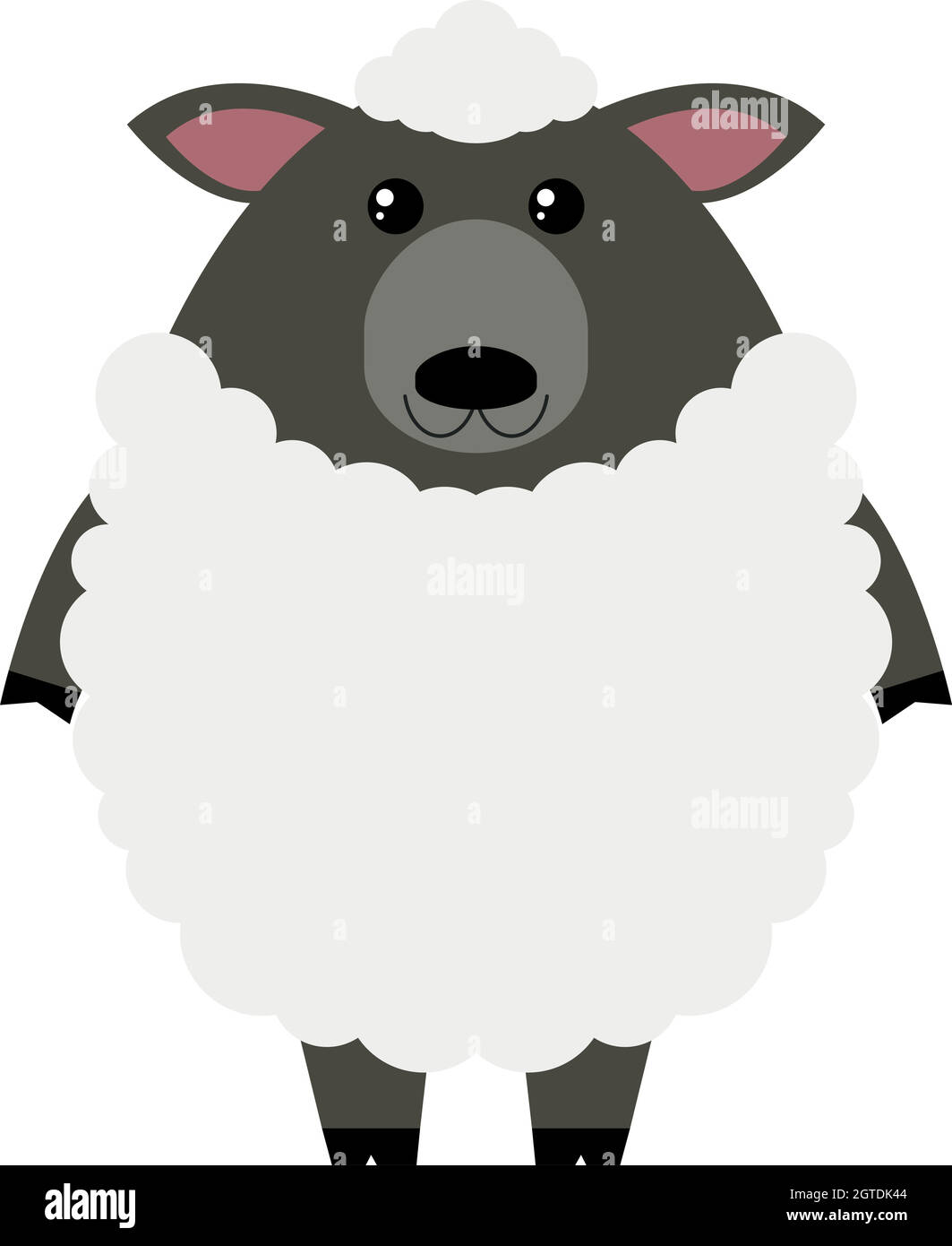 White sheep on white background Stock Vector Image & Art - Alamy