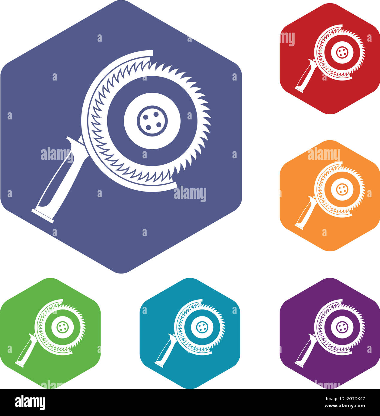 Circle saw icons set Stock Vector Image & Art - Alamy