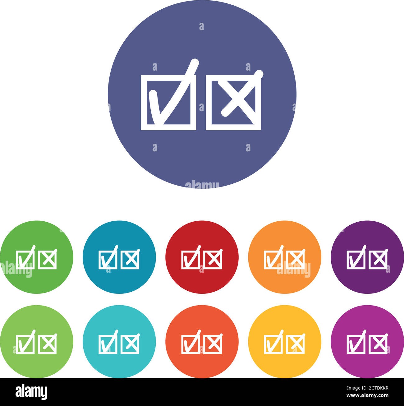 Checkmark to accept and refusal set icons Stock Vector Image & Art - Alamy
