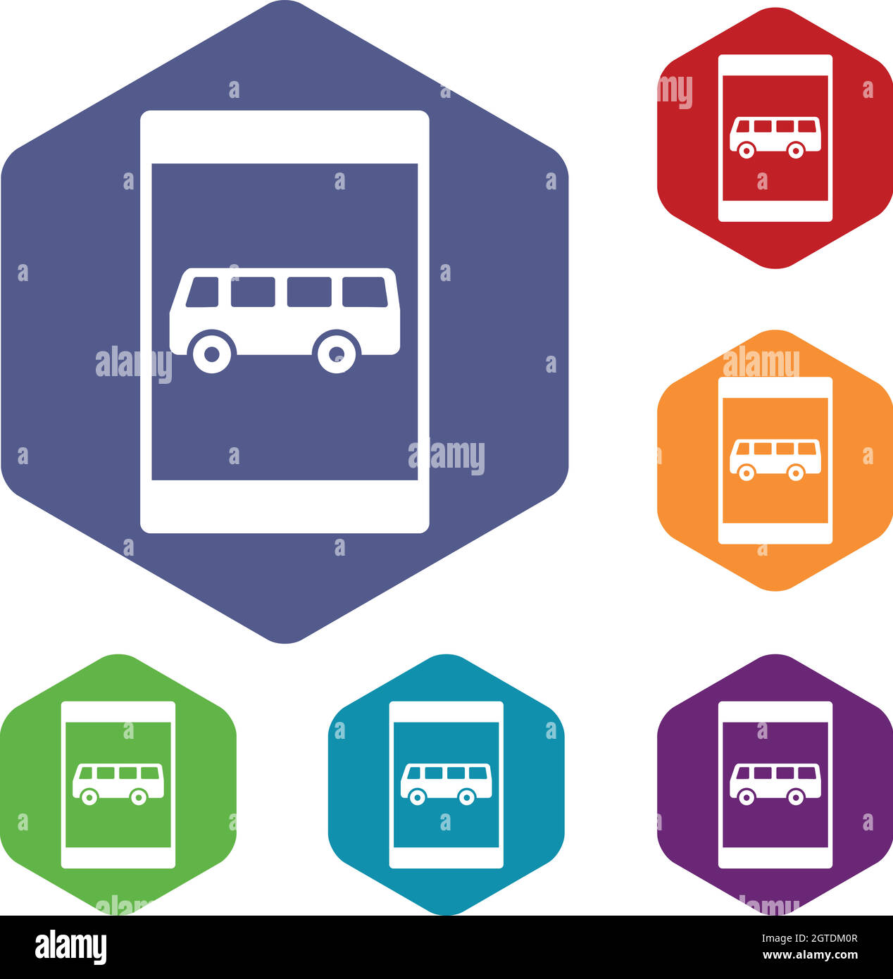 Bus stop sign icons set Stock Vector Image & Art - Alamy