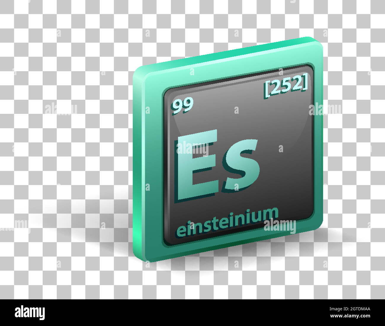 Einsteinium chemical element. Chemical symbol with atomic number and ...