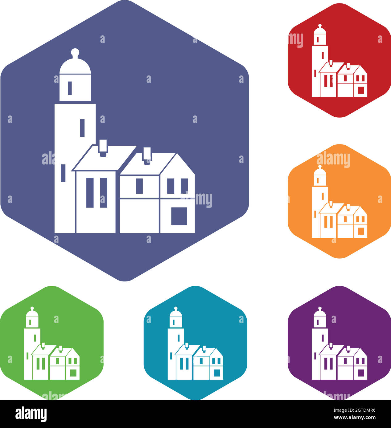 Houses icons set Stock Vector Image & Art - Alamy