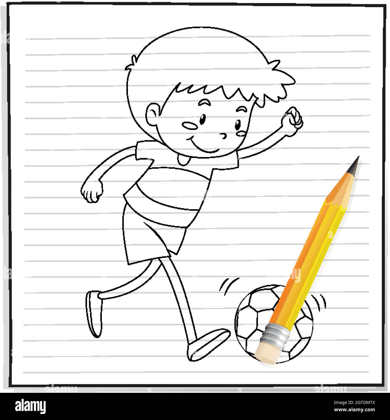 Football and hand Stock Vector Images - Alamy