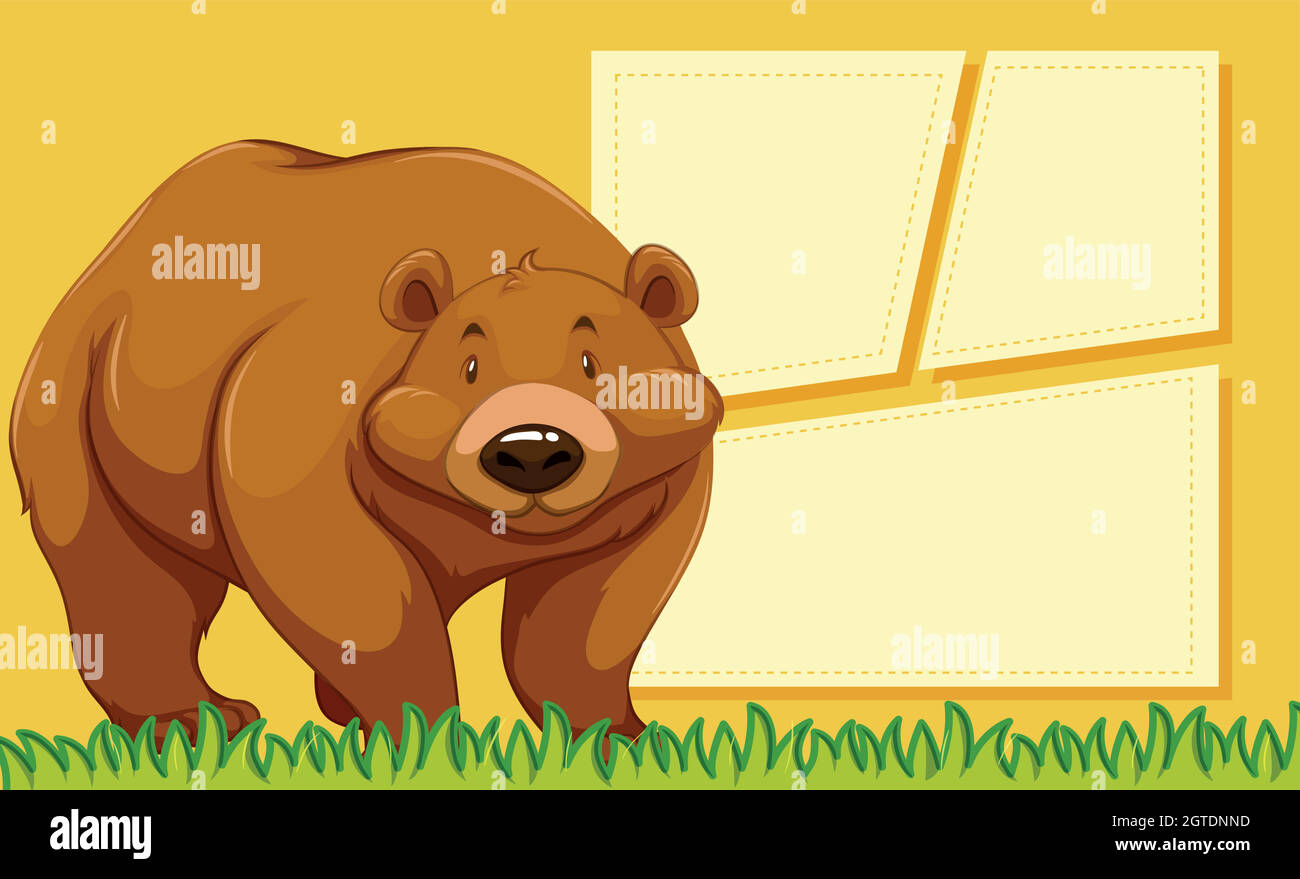 Brown bear template background Stock Vector Image & Art - Alamy
