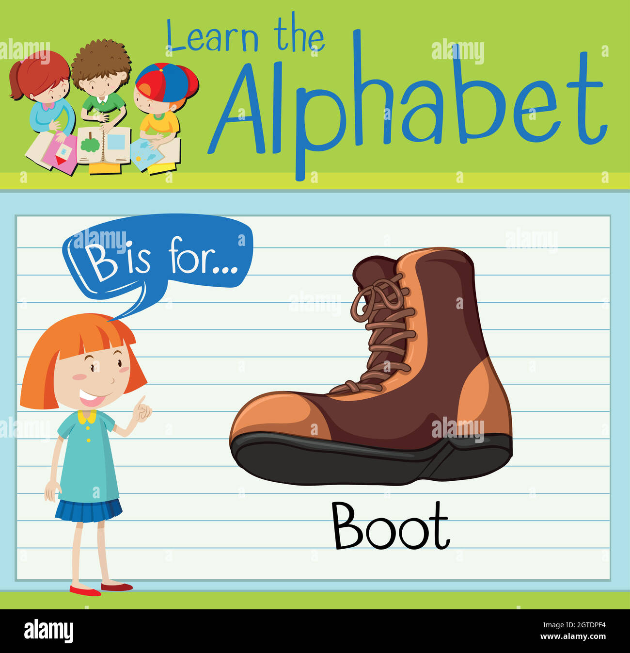 Flashcard letter B is for boot Stock Vector Image & Art - Alamy