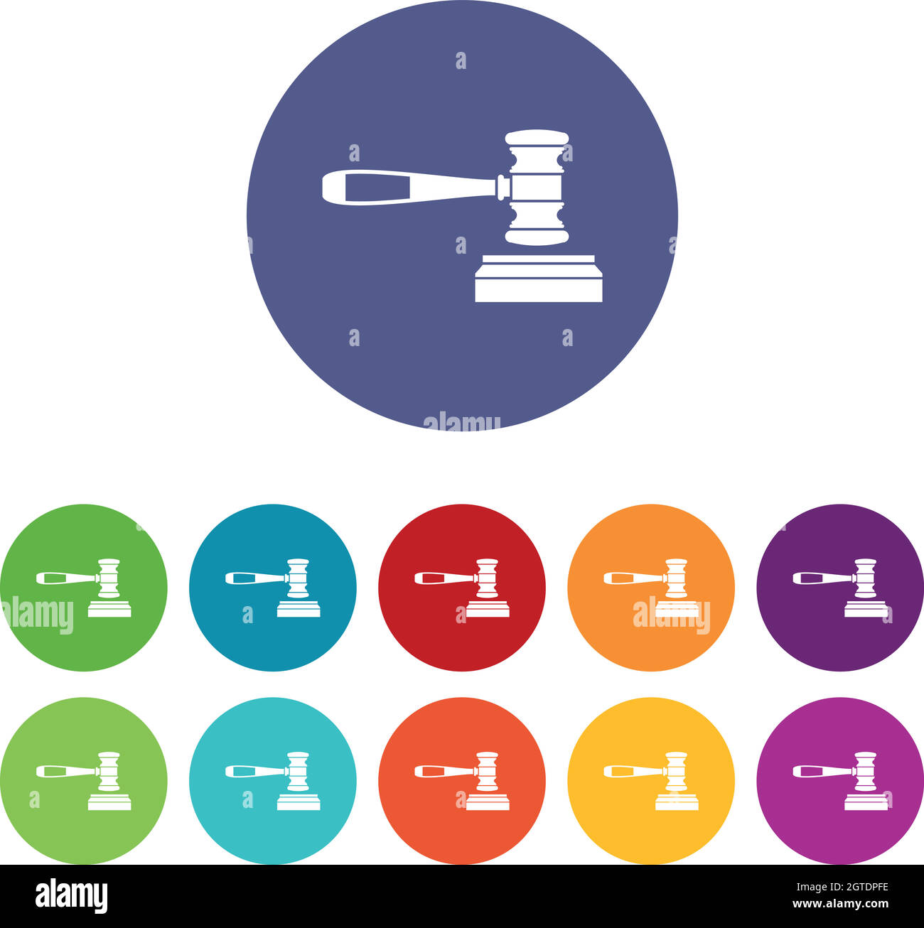 Judge gavel set icons Stock Vector Image & Art - Alamy