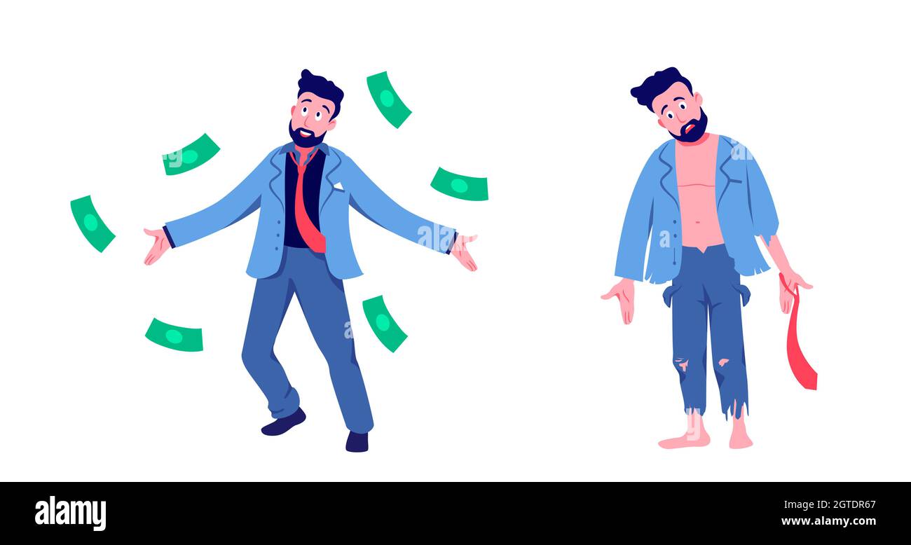 Rich person poor person Cut Out Stock Images & Pictures - Alamy