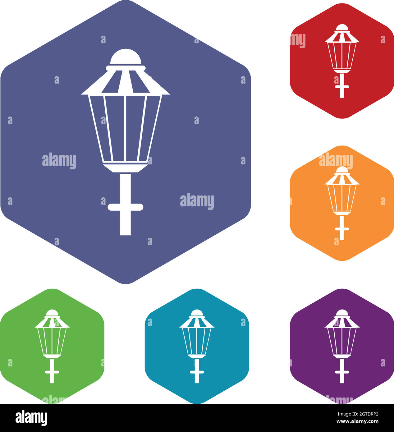 Street lamp icons set Stock Vector Image & Art - Alamy
